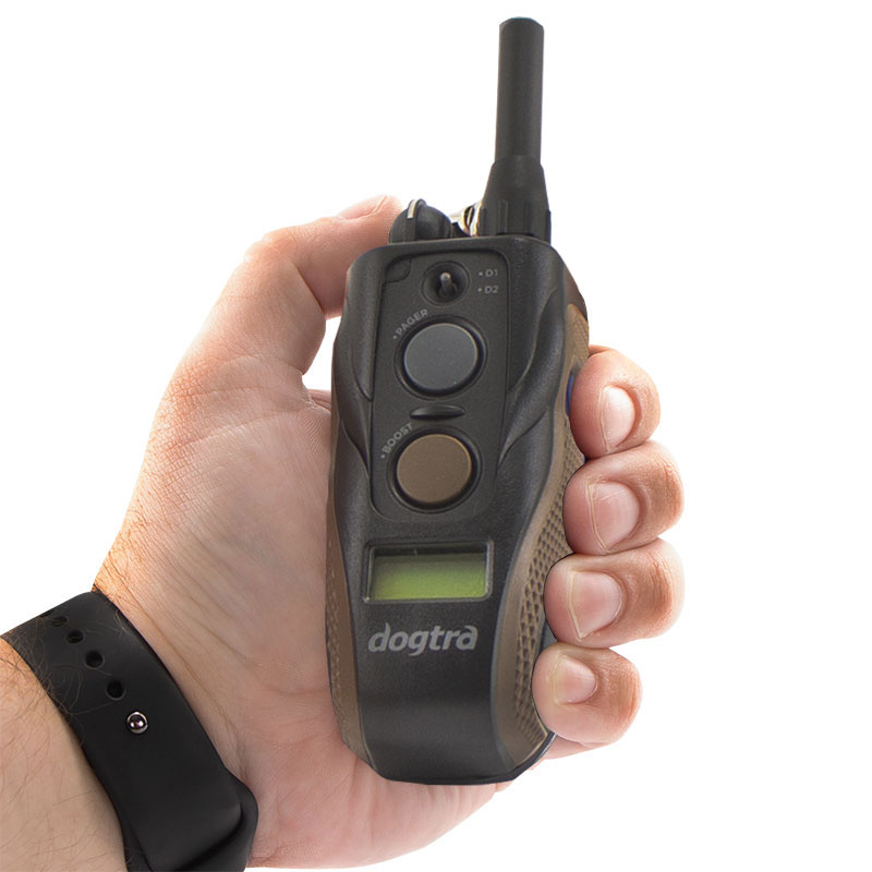 MOPIX - Dogtra Arc Handsfree Plus Transmitter in Hand.