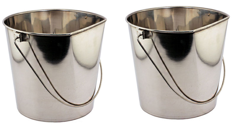 Flat Sided Water Bucket - 13 Quart -- Set of 2. $119.98.