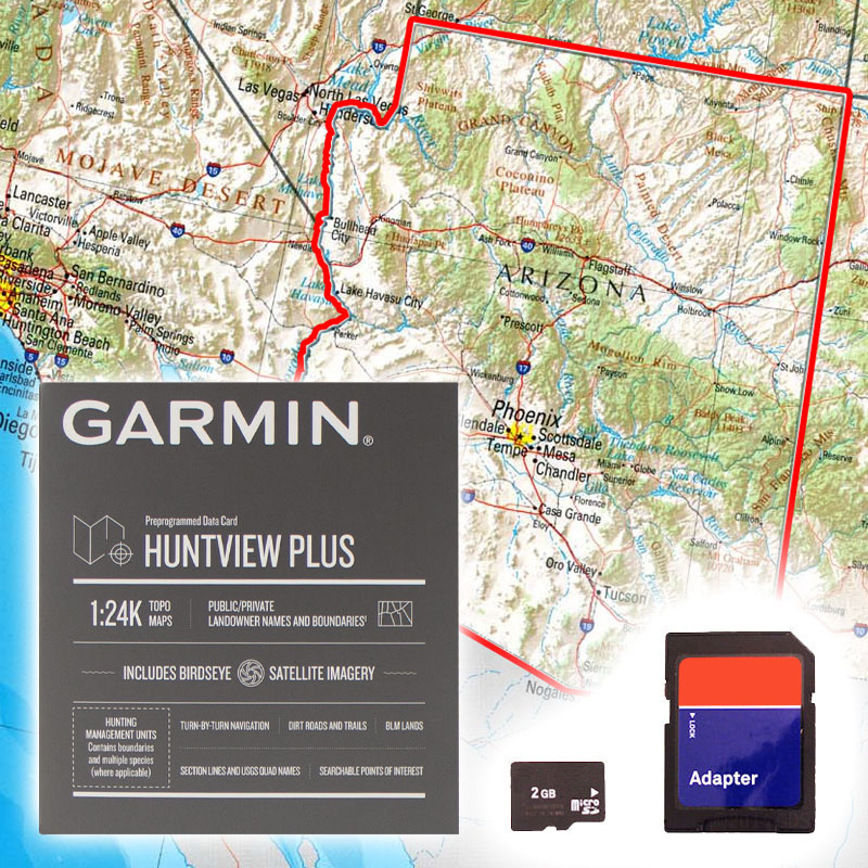 Garmin Huntview PLUS Map Card - Arizona. $89.99.