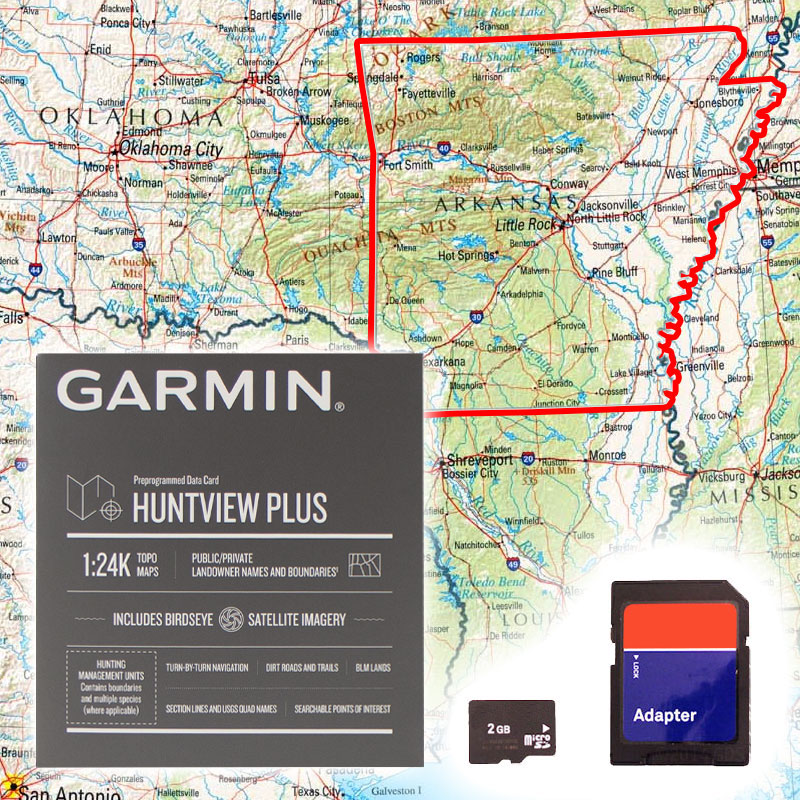 Garmin Huntview PLUS Map Card - Arkansas. $89.99.