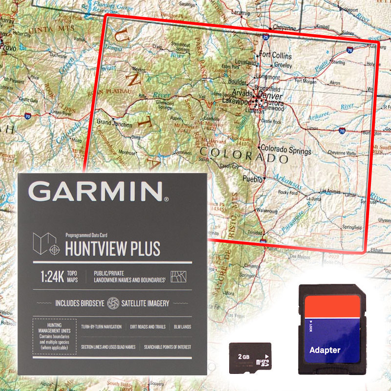 Garmin Huntview PLUS Map Card - Colorado. $89.99.