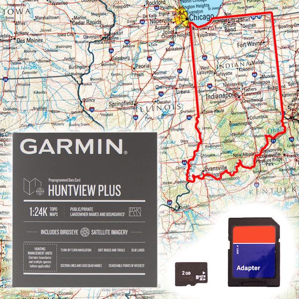 Garmin Huntview PLUS Map Card - Indiana. $89.99.