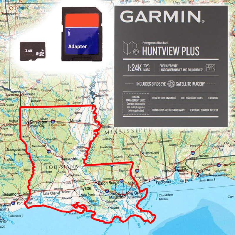 Garmin Huntview PLUS Map Card - Louisiana. $89.99.