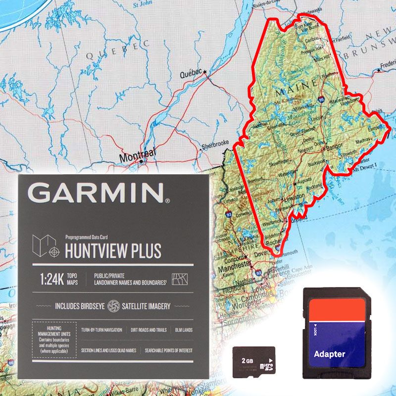 Garmin Huntview PLUS Map Card - Maine. $89.99.