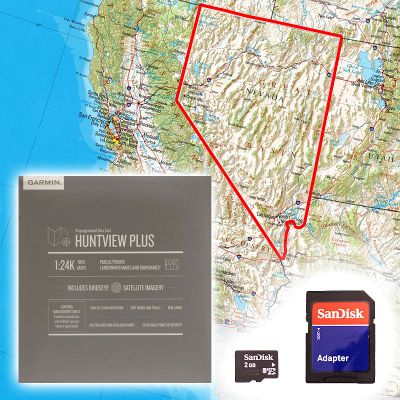 Garmin Huntview PLUS Map Card - Nevada. $89.99.