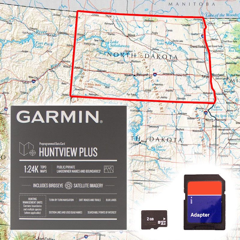 Garmin Huntview PLUS Map Card - North Dakota. $89.99.
