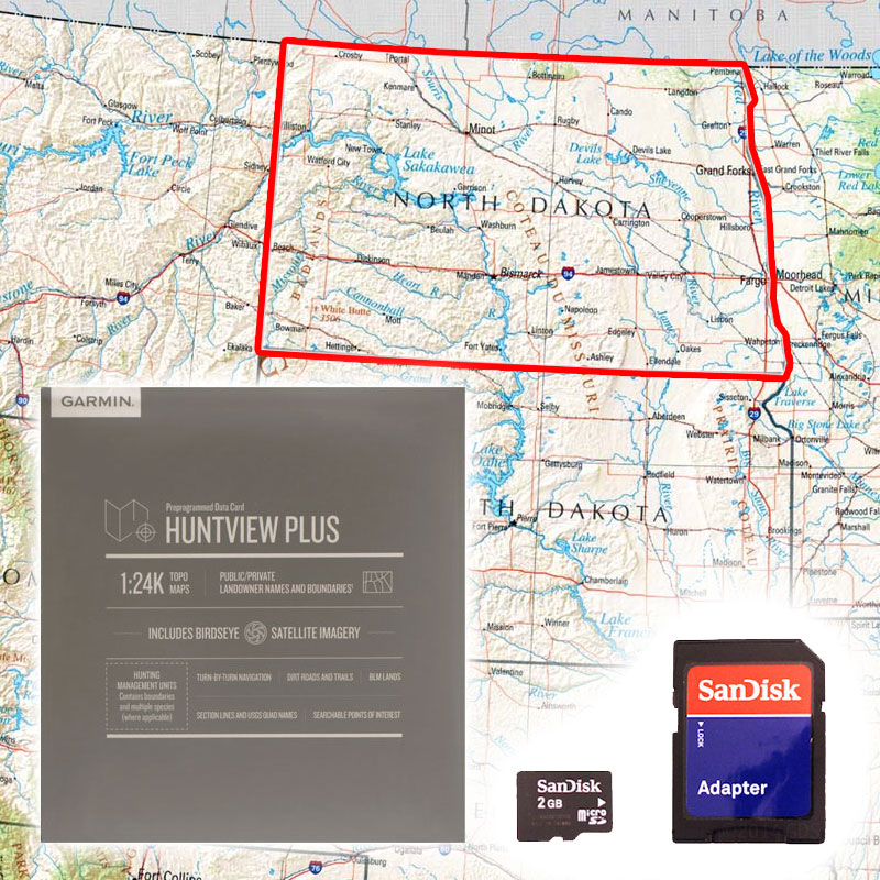 Garmin Huntview PLUS Map Card - North Dakota. $89.99.