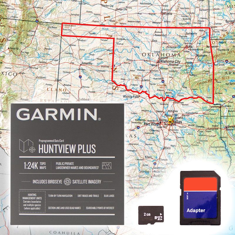 Garmin Huntview PLUS Map Card - Oklahoma. $89.99.