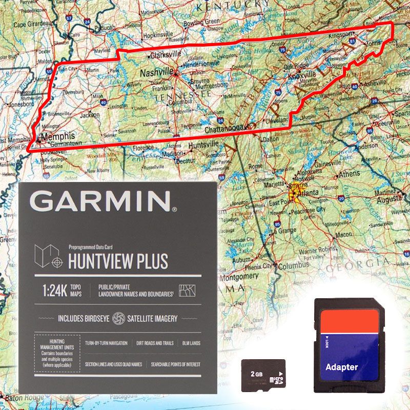 Garmin Huntview PLUS Map Card - Tennessee. $89.99.