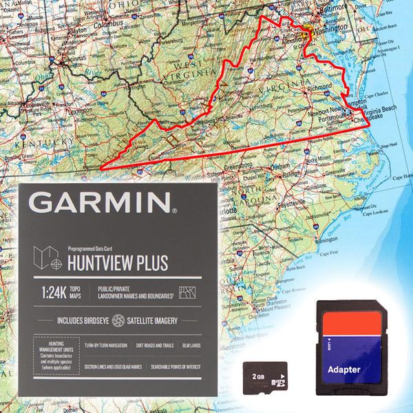 Garmin Huntview PLUS Map Card - Virginia. $89.99.