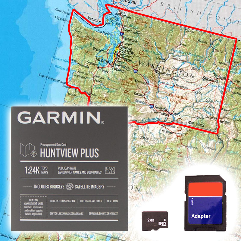 Garmin Huntview PLUS Map Card - Washington. $89.99.