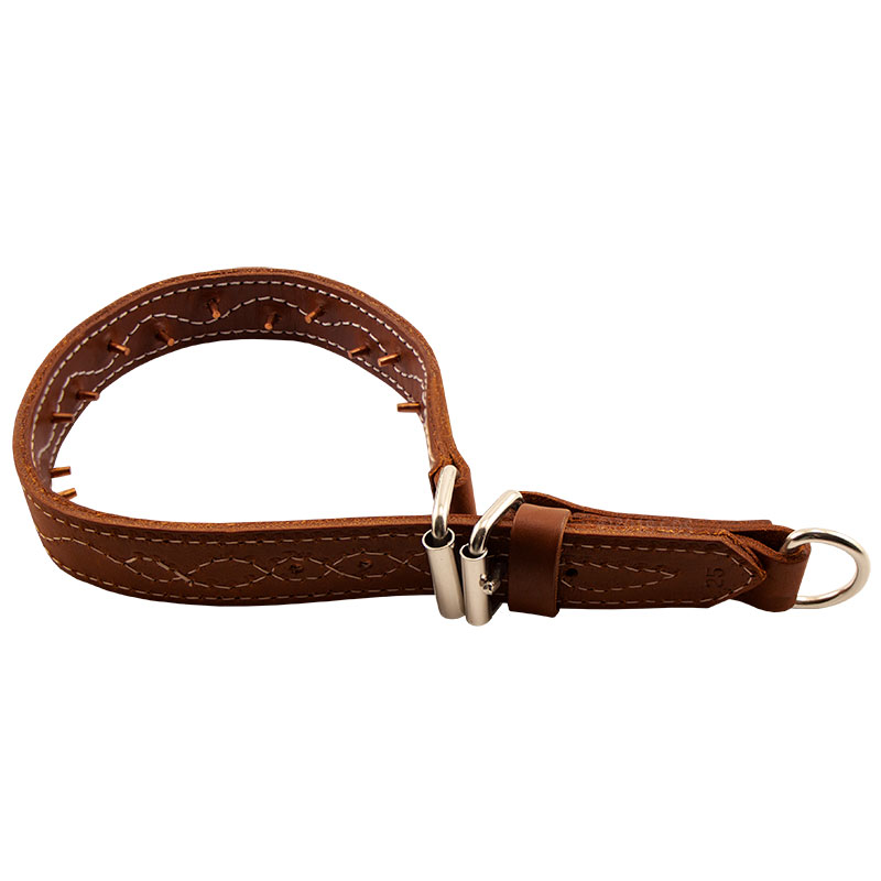 25 in. Omnipet Large Leather Pinch Collar