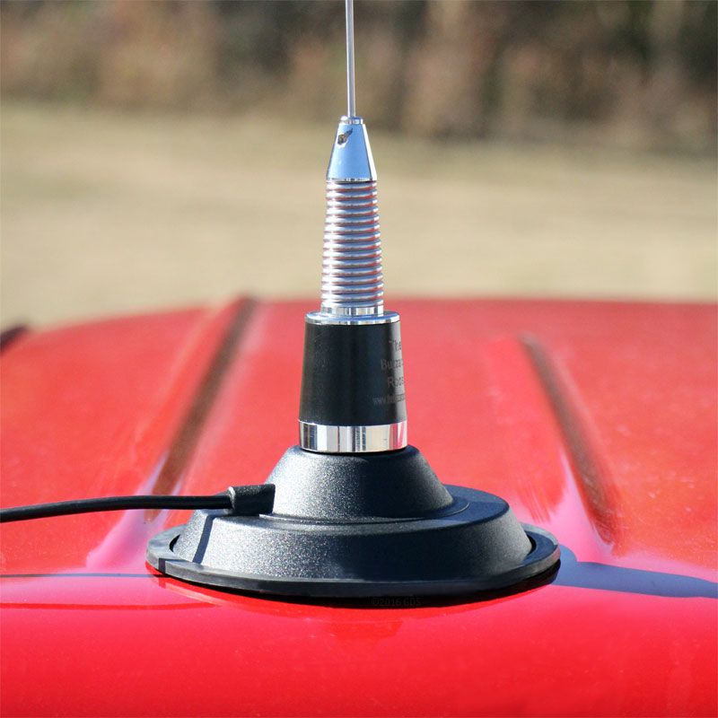Super 6" Base MagMount with Spring Whip Long Range Antenna. $54.95.