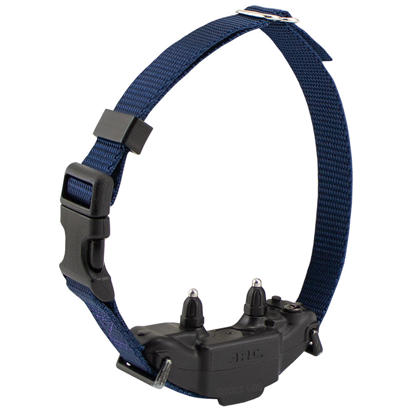 MOPIX - Navy Blue Quick Release E-Collar Strap Shown with Dogtra ARC ...