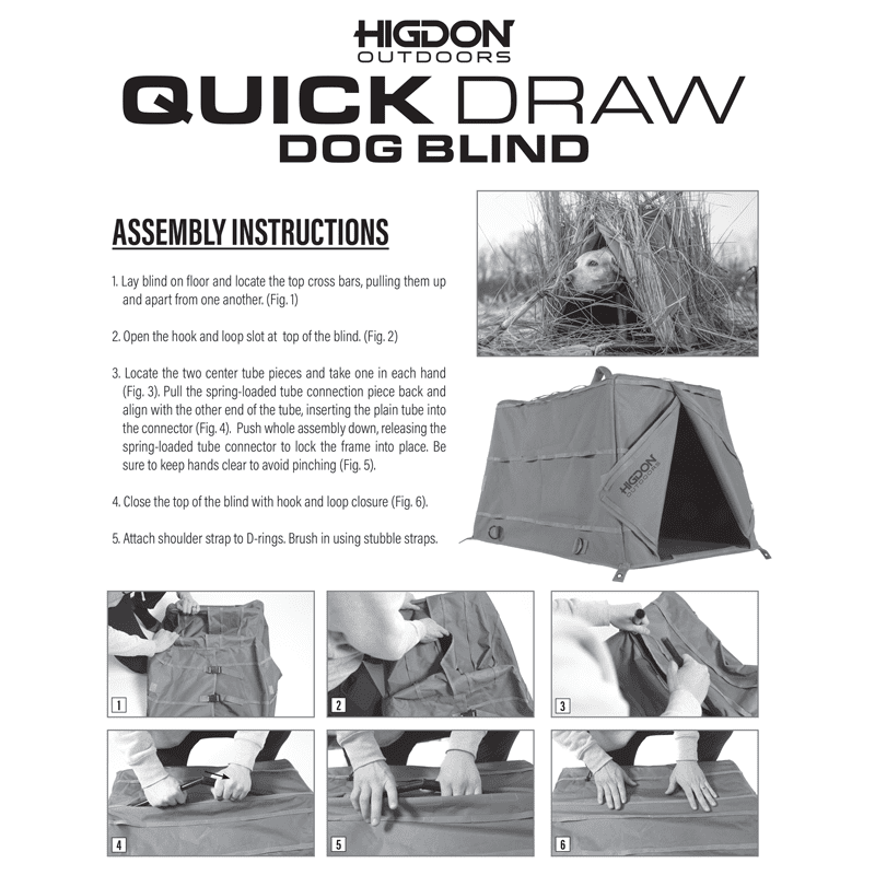 MOPIX - Quick Draw Dog Blind Assembly Instructions.