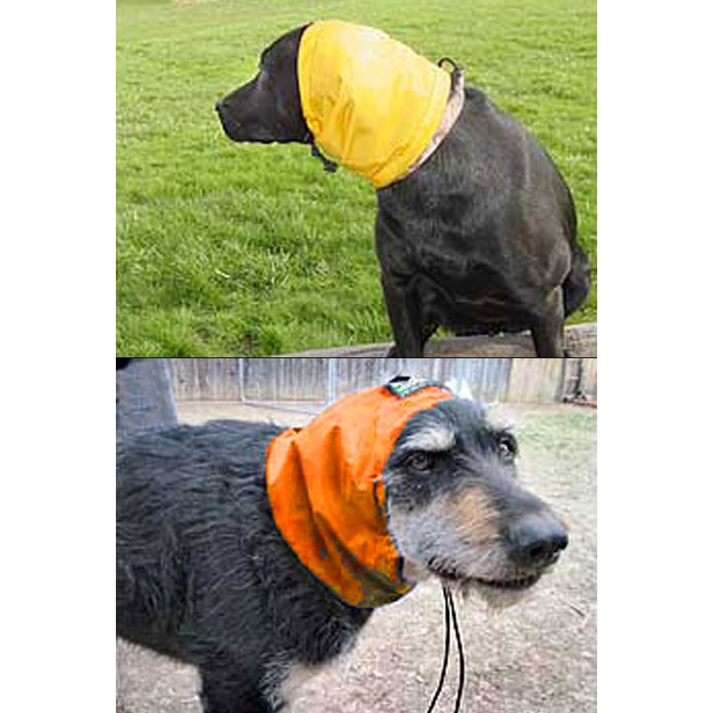 ORANGE Sylmar Head Hood for Dogs -- Head and Ear Protection. $19.00.