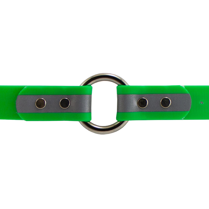 MOPIX - Reflective Biothane Center Ring Collar Ring Detail.