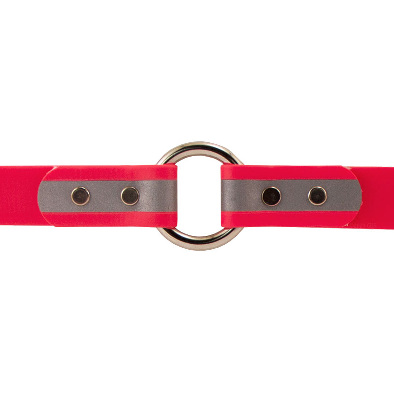 MOPIX - Reflective Biothane Center Ring Collar Ring Detail.