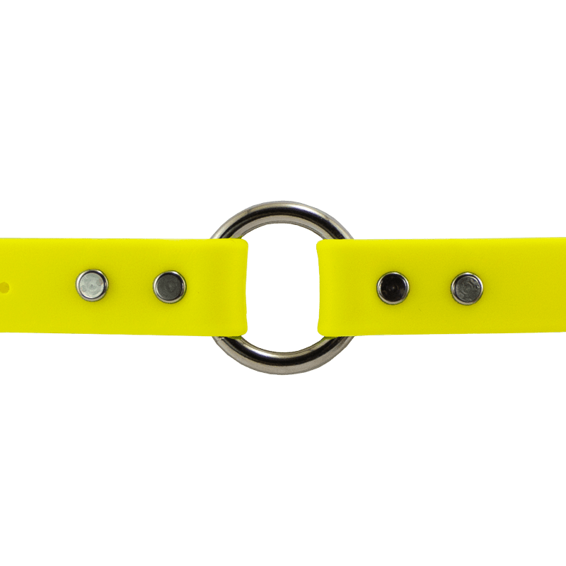 MOPIX - Super Heavy Biothane Center Ring Collar Ring Detail.