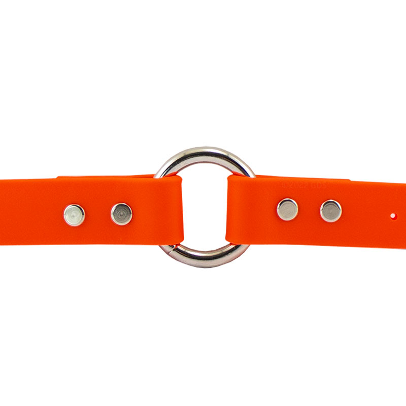 MOPIX - Super Heavy Biothane Center Ring Collar Ring Detail.
