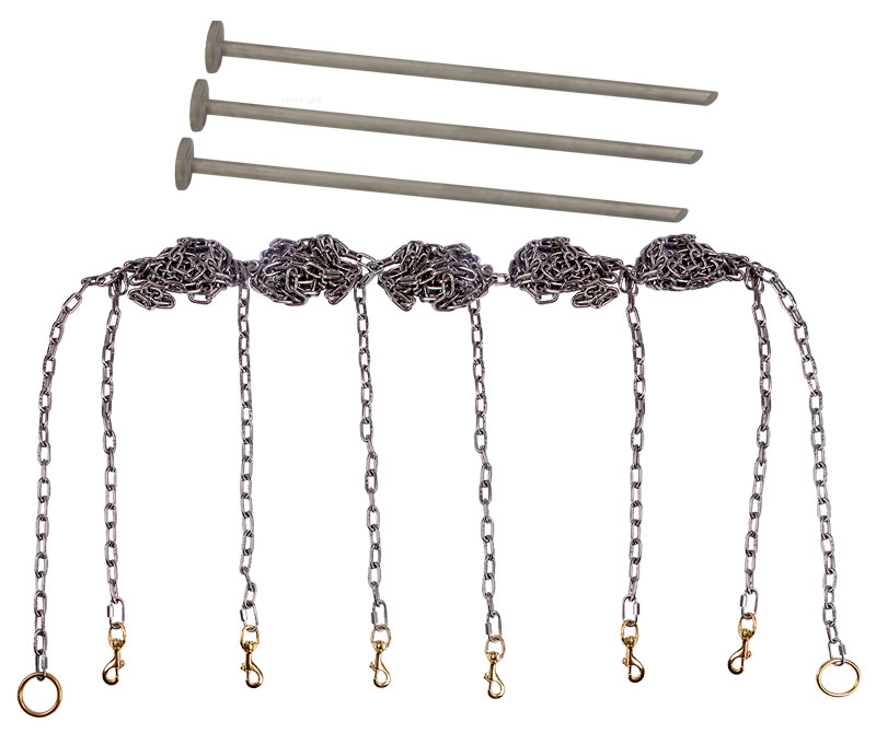 Stainless Steel Chain Gang 6-dog with Stakes. $469.99. FREE Shipping US48