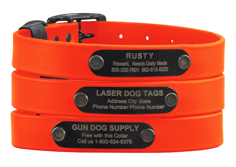 STEALTH Dawg -- ORANGE 1 in. Biothane Collar with Black Hardware. $19.99.