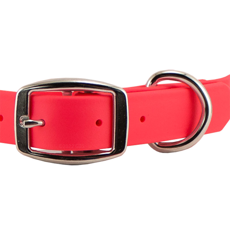 MOPIX - Super Heavy Biothane Center Ring Collar Buckle Front.