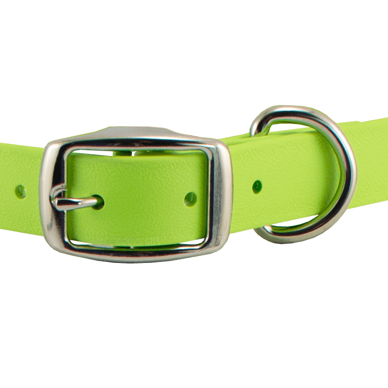 MOPIX - Super Heavy Biothane Center Ring Collar Front Buckle Detail.