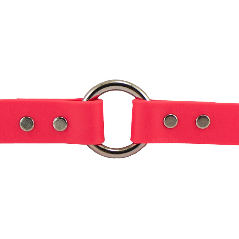MOPIX - Super Heavy Biothane Center Ring Collar Ring Detail.