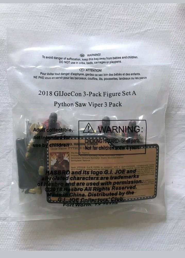 GI JOE 2018 Joecon Convention Exclusive Python Patrol SAW Vipers Action ...