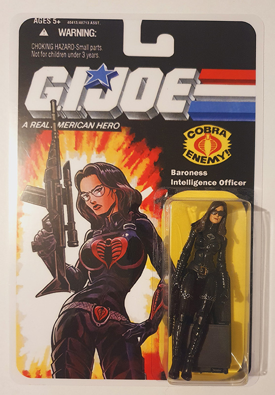 GI JOE CUSTOM Exclusive COBRA BARONESS CARDED Action Figure MOC GI Joe ...