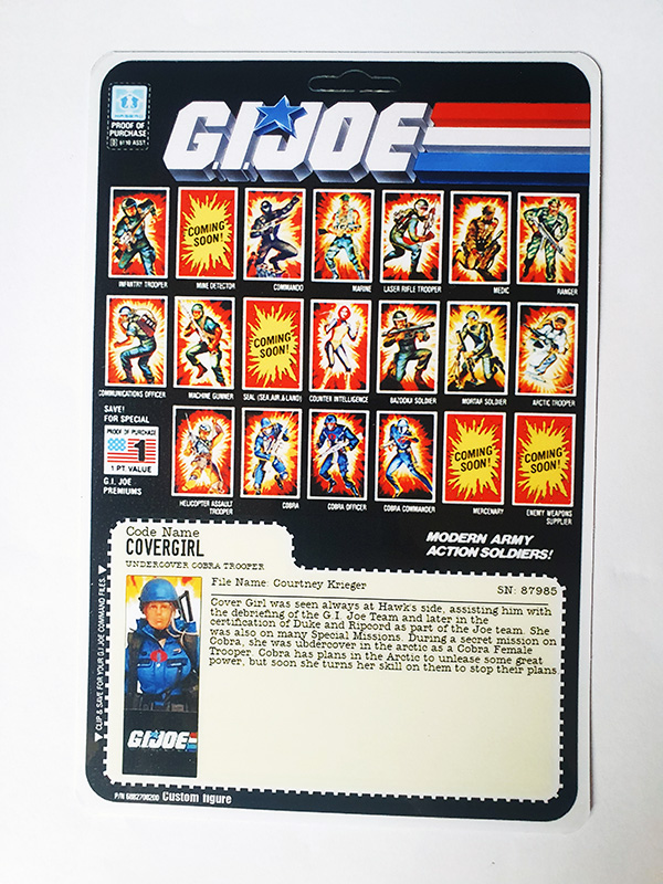 GI JOE CUSTOM Exclusive COVERGIRL Undercover COBRA FEMALE TROOPER ...