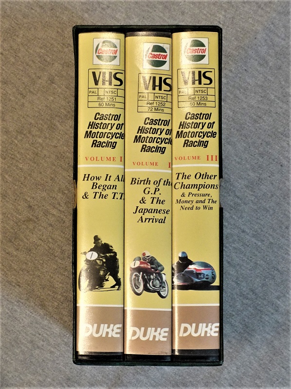 DUKE Classic Motorcycle Racing Video Collection, 3 VCR Set