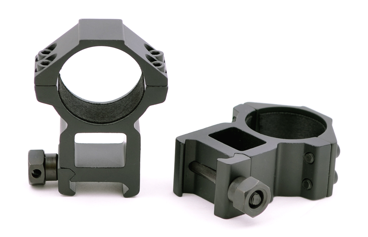30mm Tactical See Thru 7/8" Weaver Picatinny HIGH Rifle Scope Ring Set