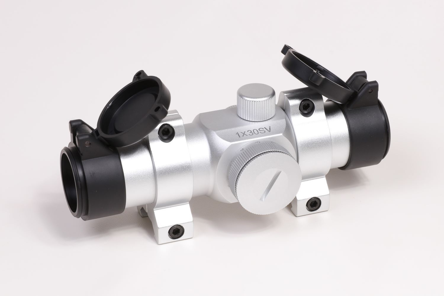 Stainless Silver Chrome 30mm Red Dot Sight Revolver Pistol Scope w ...