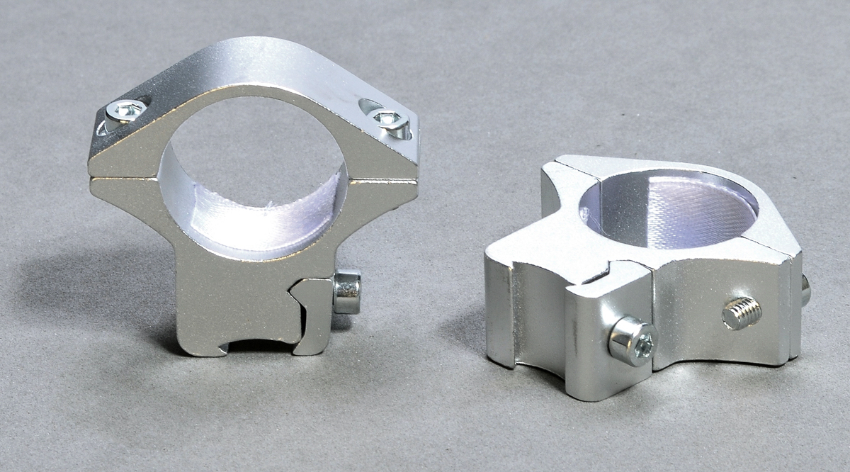 1 inch Stainless Silver Scope Rings 3/8" Dovetail for 10/22 22 Auto 597 ...