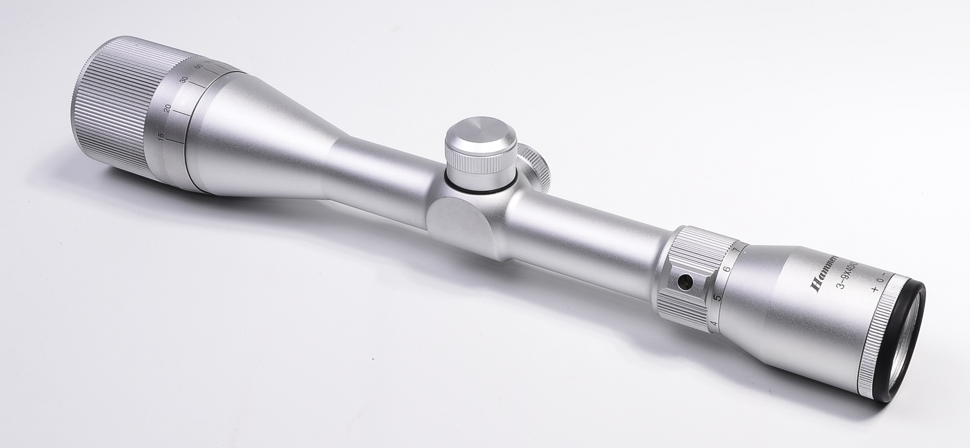 Stainless Chrome Silver Rifle Scope 3-9x40 AO with Parallax Adjustable ...