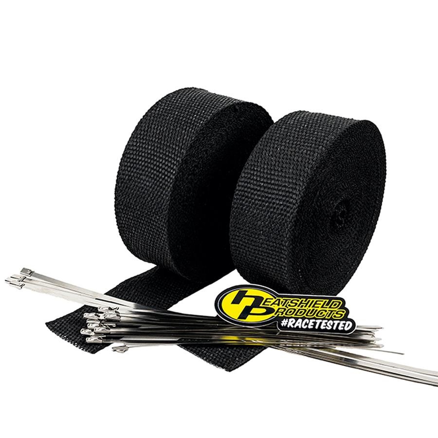 Heat Shield Products Standard Black Header Wrap / Exhaust Wrap 2000 ...
