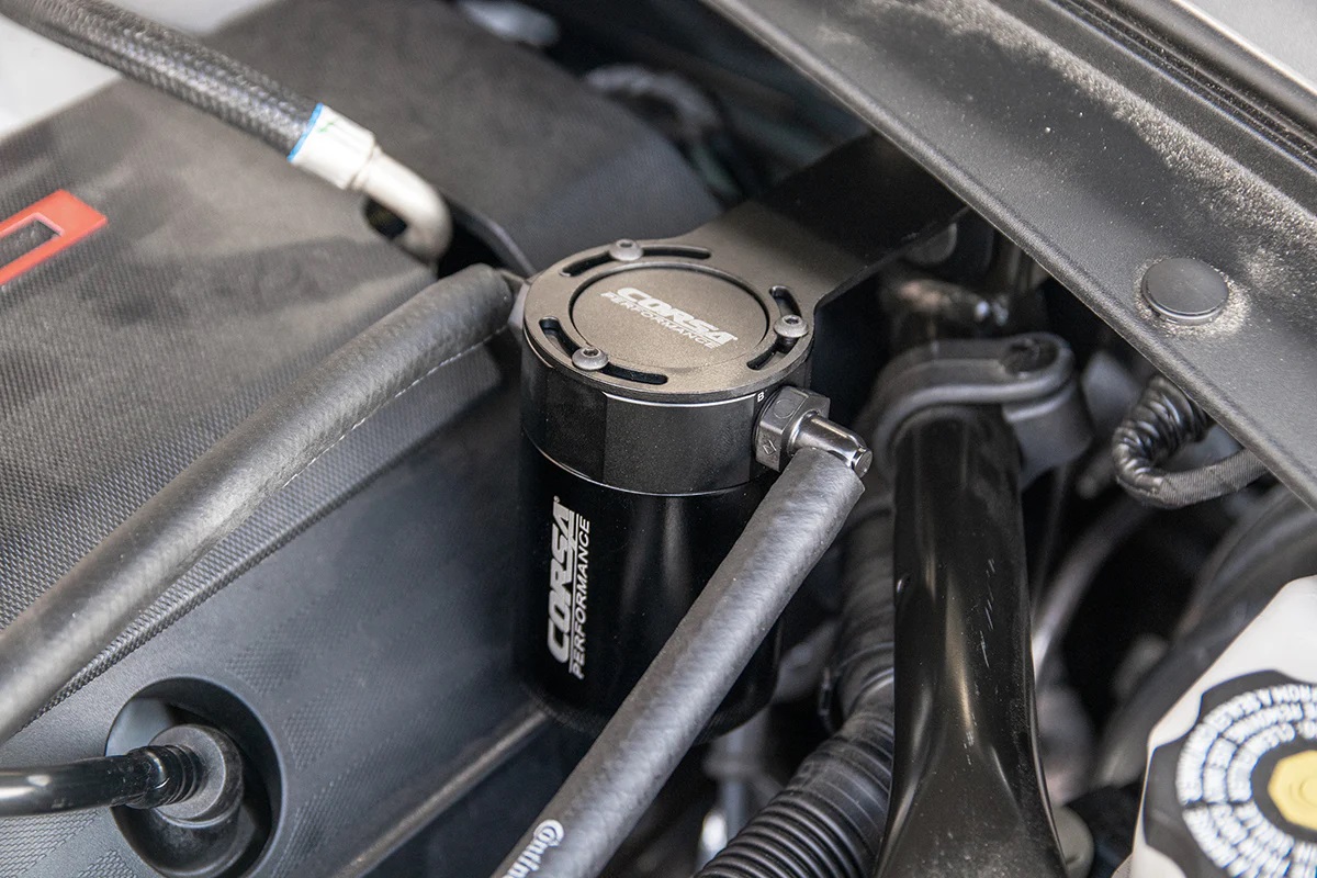 Corsa Performance Catch Cans - 2016-2023 Chevy Camaro SS Oil Catch Can ...