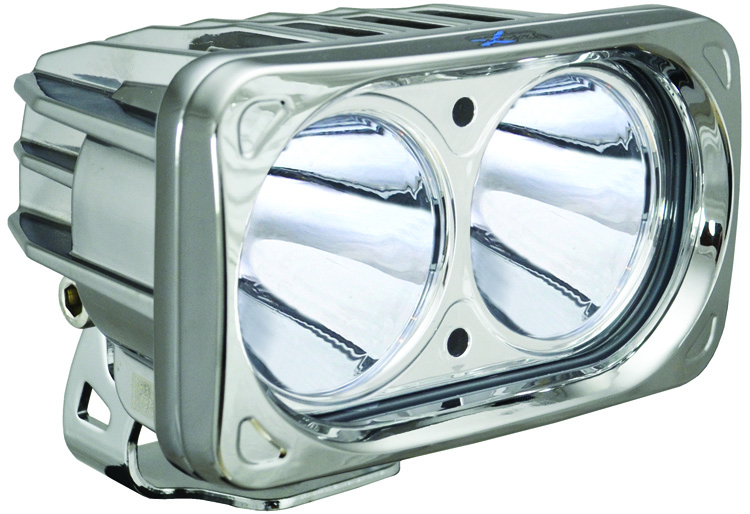 6" Optimus Dual LED Driving Lights by Vision X - Optimus 6" Dual Chrome ...