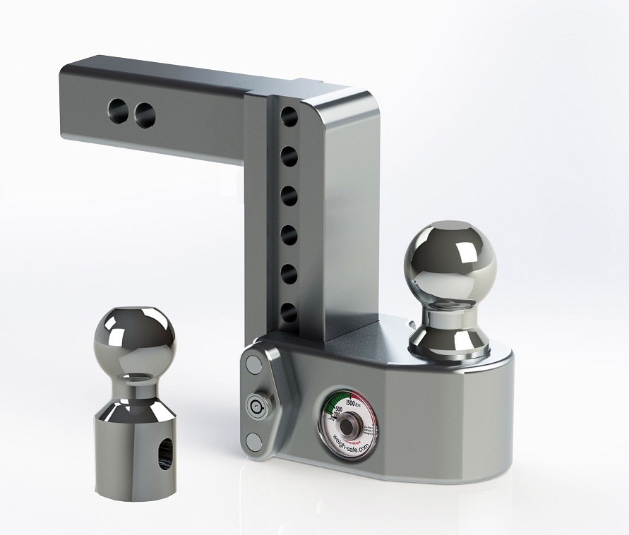 Weigh Safe Hitch Adjustable Ball Mount w/ Scale - Weigh Safe Hitch w ...