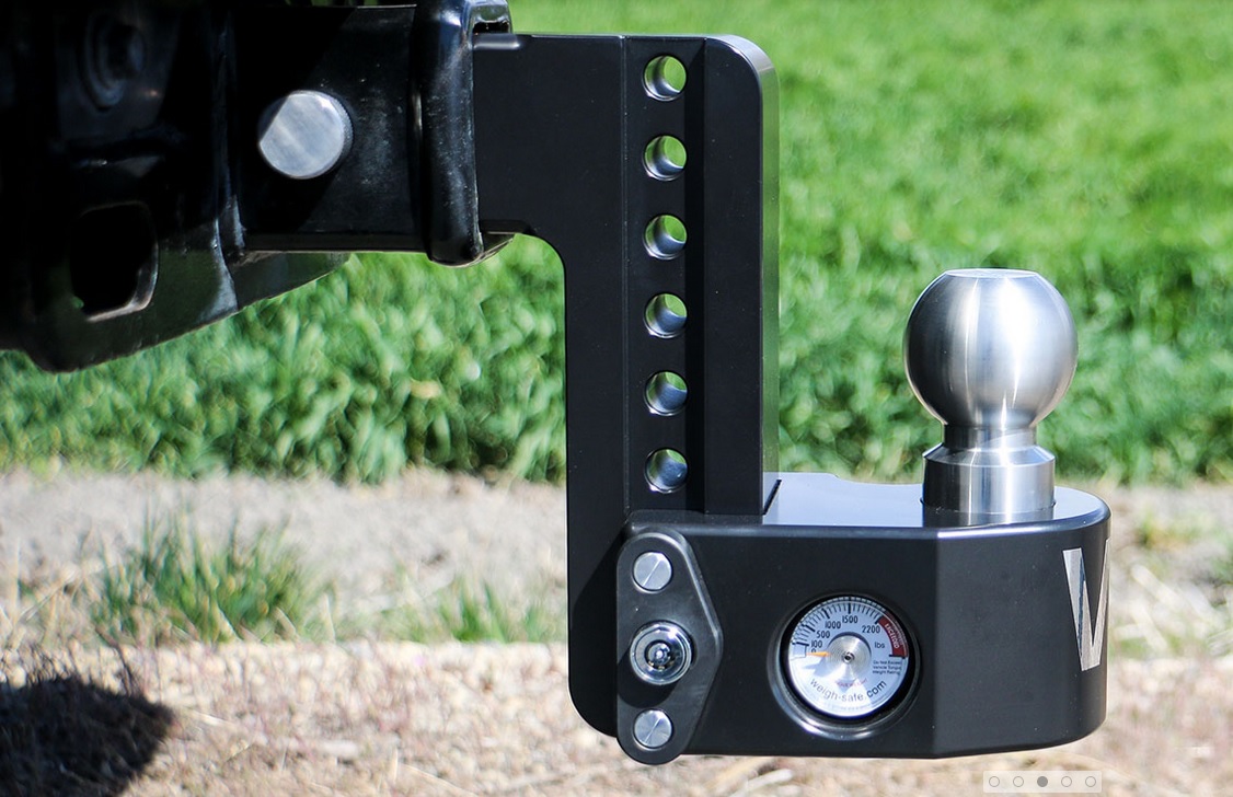 Weigh Safe Hitch Adjustable Ball Mount w/ Scale (Cerakote Black ...