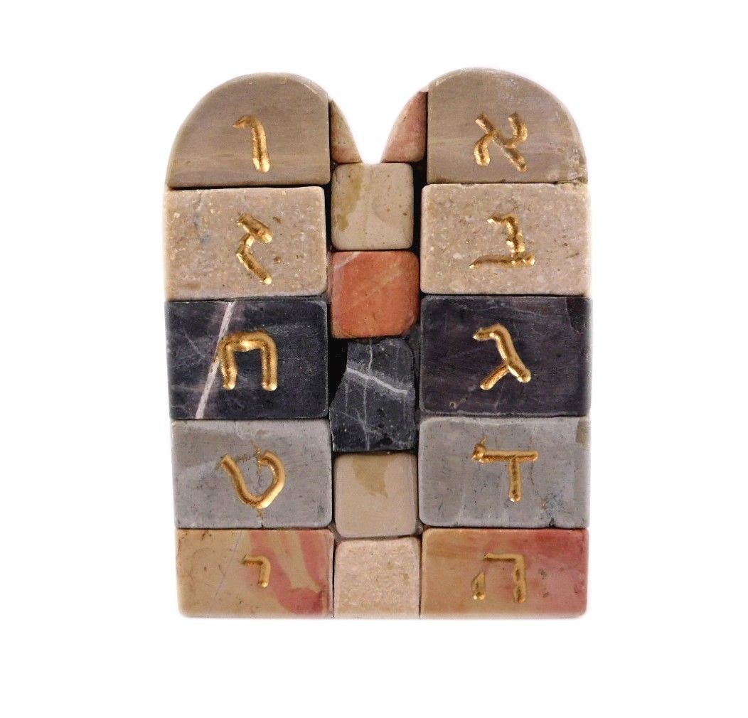 Ten Commandments Tablets In Hebrew