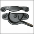 Acorn Window Sash Lock Smooth Iron, Black, HomeDecorHardware.com