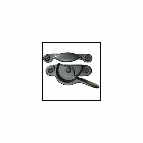 Acorn Window Sash Lock Smooth Iron, Black, HomeDecorHardware.com