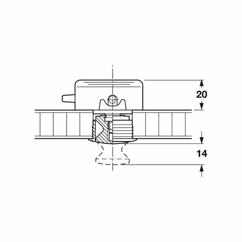 Hafele Push-Button Knob, Solid Brass Polished brass | HomeDecorHardware.com