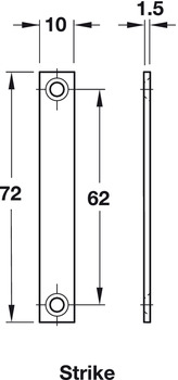 Hafele Magnetic Catch, Flat Design, Adjustable, 5 kg Pull Brown ...