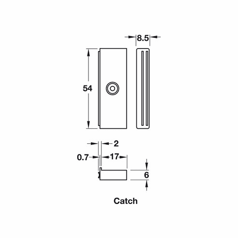 Hafele Magnetic Catch, Flat Design, Adjustable, 5 kg Pull Brown ...
