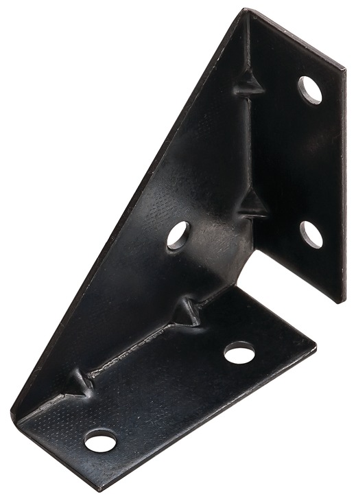 Hafele Corner Brace, steel, black oxide, 16 gauge 77mm x 55mm ...