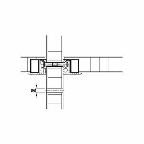 Hafele RTA and Shelf Connector, Rasant-Tab for drill hole 3 or 5 mm ...